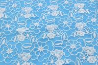 China Diamond 100% Polyester Lace Fabric Nylon Mesh Stretch Yarn Allover Textiles for sale