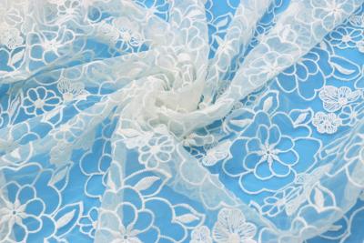 China Diamond 100% Polyester Lace Fabric Nylon Mesh Stretch Yarn Allover Textiles for sale