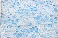 China Stylish Hollow out Allover Embroidery Lace Fabric Floral Ornament Style Breathable for sale