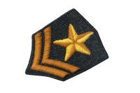 China Black Diamond 3D Military Embroidered Badges Overlock Border Arm band With Pentagram for sale