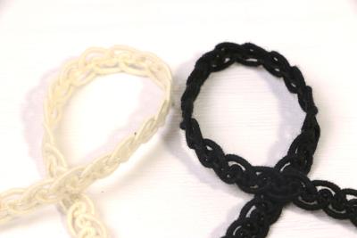 China 1cm Cotton Woven Tape Classical Braid Gimp Trim For Pillow Or Upholstery Crafting Edge for sale