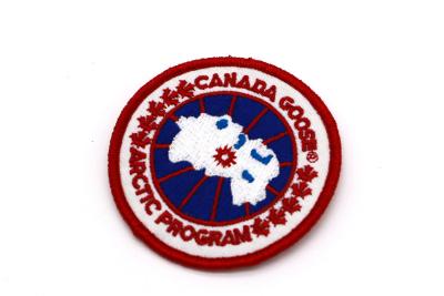 China Canada Goose Blue Circle Heart With Line Red Maple Leaf Words Badge Armband For T Shirt for sale