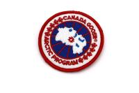 China Canada Goose Blue Circle Heart With Line Red Maple Leaf Words Badge Armband For T Shirt for sale