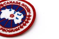 China Canada Goose Blue Circle Heart With Line Red Maple Leaf Words Badge Armband For T Shirt for sale