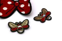 China Golden Embroidery Patch Bee Bumblebee Wasp Insect 3D Gold Royal Fashion for sale