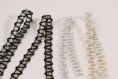 China Viscose Decorate Woven Tape Trim Metallic Braid Gimp Trim For Clothing Fashion Design for sale