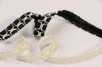 China Black And White Woven Trims Braided Belt Costume Home Decor Embellishment for sale
