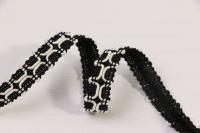 China Black And White Woven Trims Braided Belt Costume Home Decor Embellishment for sale