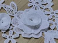 China Watersoluble embroidery flower patches for clothes DTM Polyester Material for sale