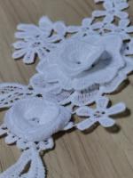 China Watersoluble embroidery flower patches for clothes DTM Polyester Material for sale