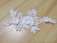 China Watersoluble embroidery flower patches for clothes DTM Polyester Material for sale