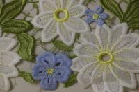 China 1200mm Width Allover Lace Fabric , Botanical  Crochet Lace Fabric ODM for sale
