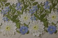 China 1200mm Width Allover Lace Fabric , Botanical  Crochet Lace Fabric ODM for sale