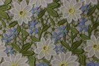China 1200mm Width Allover Lace Fabric , Botanical  Crochet Lace Fabric ODM for sale