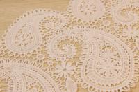 China Paisley White Guipure Lace Trim , Watersoluble Embroidered Lace Trim 190mm for sale