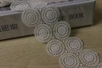 China ODM Simple Knitted Lace Border , 9cm Width Machine Embroidery Lace Edging for sale