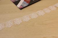 China Multi Leaf Guipure Lace Trims Polyester 55mm Width For Multiusage for sale