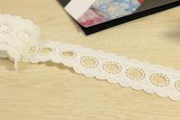 China Bilateral Lace Edging By The Yard , 2 Lace Trim DTM Novel Style for sale