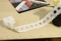 China Bilateral Lace Edging By The Yard , 2 Lace Trim DTM Novel Style for sale