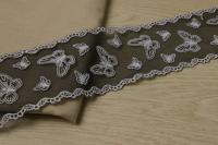 China 80mm Width Black And White Lace Trim Multifunctional Watersoluble for sale