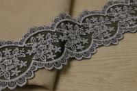 China Floral Guipure Lace Trims , Bicolor Tulle Lace Trims OKEO TEX 100 Approved for sale