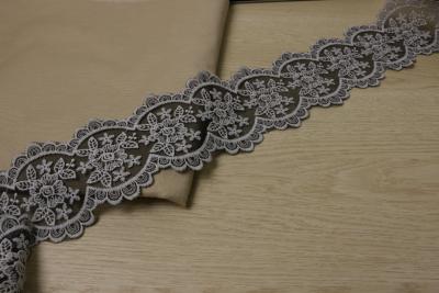 China Floral Guipure Lace Trims , Bicolor Tulle Lace Trims OKEO TEX 100 Approved for sale