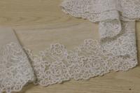 China ODM Embroidered Tulle Lace Trim , Gauze Mesh 5 Inch Lace Trim for sale