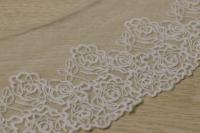 China ODM Embroidered Tulle Lace Trim , Gauze Mesh 5 Inch Lace Trim for sale