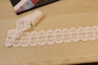China Embroidered Guipure Lace Trims 6.5CM Width Watersoluble With Zero Impurities for sale