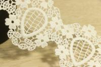 China Multiusage Guipure Lace Trims 60mm Width Nonelastic Plant Decorated for sale