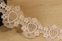 China Multiusage Guipure Lace Trims 60mm Width Nonelastic Plant Decorated for sale