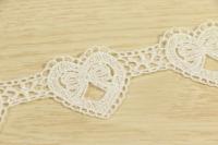 China Polyester Guipure Lace Trims With Heart Pattern Multiapplication for sale