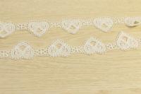 China Polyester Guipure Lace Trims With Heart Pattern Multiapplication for sale