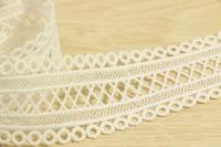 China White Lace Edging By The Metre Watersoluble Interlining Heatsolve for sale