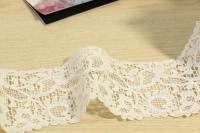 China Multiusage White Guipure Lace Trim , Floral Lace Trim Nonelastic for sale