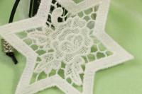 China 70mm Width Guipure Lace Applique ODM Available Botanical Style for sale