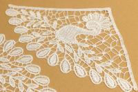 China Peacock Lace Applique Fabric By The Yard Geometric Pattern OEM Available for sale