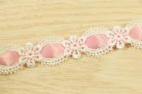 China Symmetrical Lace Edging By The Metre Multifeature Ivory Color Interlining for sale