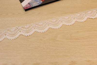 China Water Soluble Interlining Guipure Lace Trims , Embroidery Cotton Lace Ribbon for sale