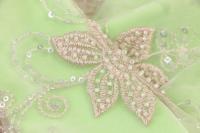 China Tulle Bridal Lace Fabrics , DTM Light Pink Lace Fabric 10yds Long for sale