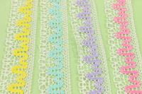 China Recyclable Cotton Crochet Lace Trim Reusable Unstretched Contrast Patterned for sale