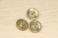 China Hollow Out Star Gold Buttons For Coat 18mm WIdth Multicolored for sale