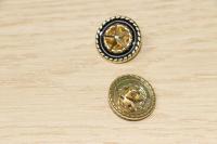 China Hollow Out Star Gold Buttons For Coat 18mm WIdth Multicolored for sale