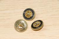 China Hollow Out Star Gold Buttons For Coat 18mm WIdth Multicolored for sale