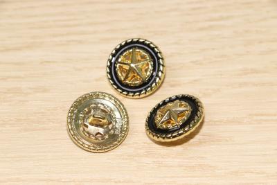 China Hollow Out Star Gold Buttons For Coat 18mm WIdth Multicolored for sale