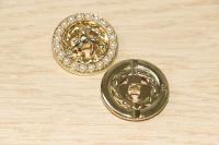 China ODM Decorative Clothing Buttons Pearl Embedded 25mm Long Copper Material for sale