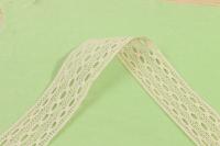 China 33mm Cotton Crochet Lace Trim , OEM Vintage Crochet Edging For Multiusage for sale