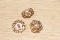 China Rose Gold Personalised Buttons For Clothes 28L Ecofriendly Floral Patterned for sale