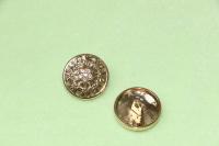 China 28L Decorative Clothing Buttons , rhinestone shank buttons shiny gold for sale