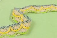 China Nonstretched Cotton Crochet Lace Trim 35mm Width Eco Fridendly for sale